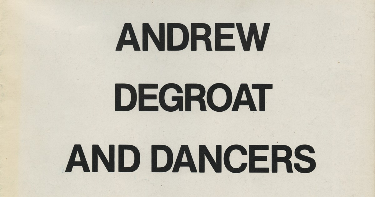 Conversation | Raconter la danse d’Andy De Groat | Centre national de ...
